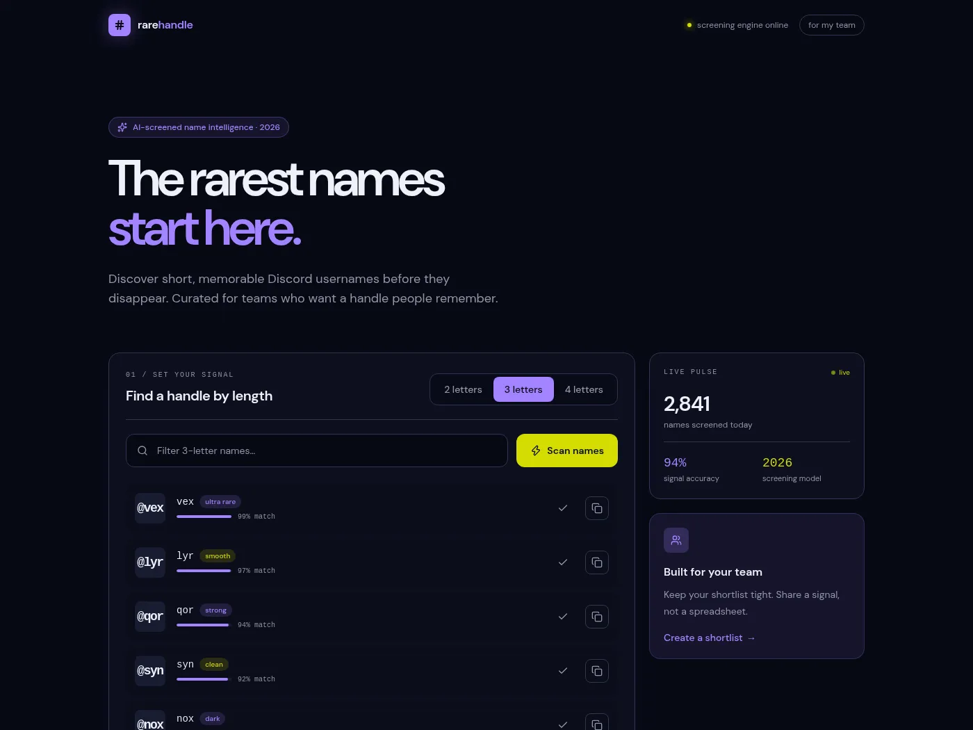 Discord Name Finder