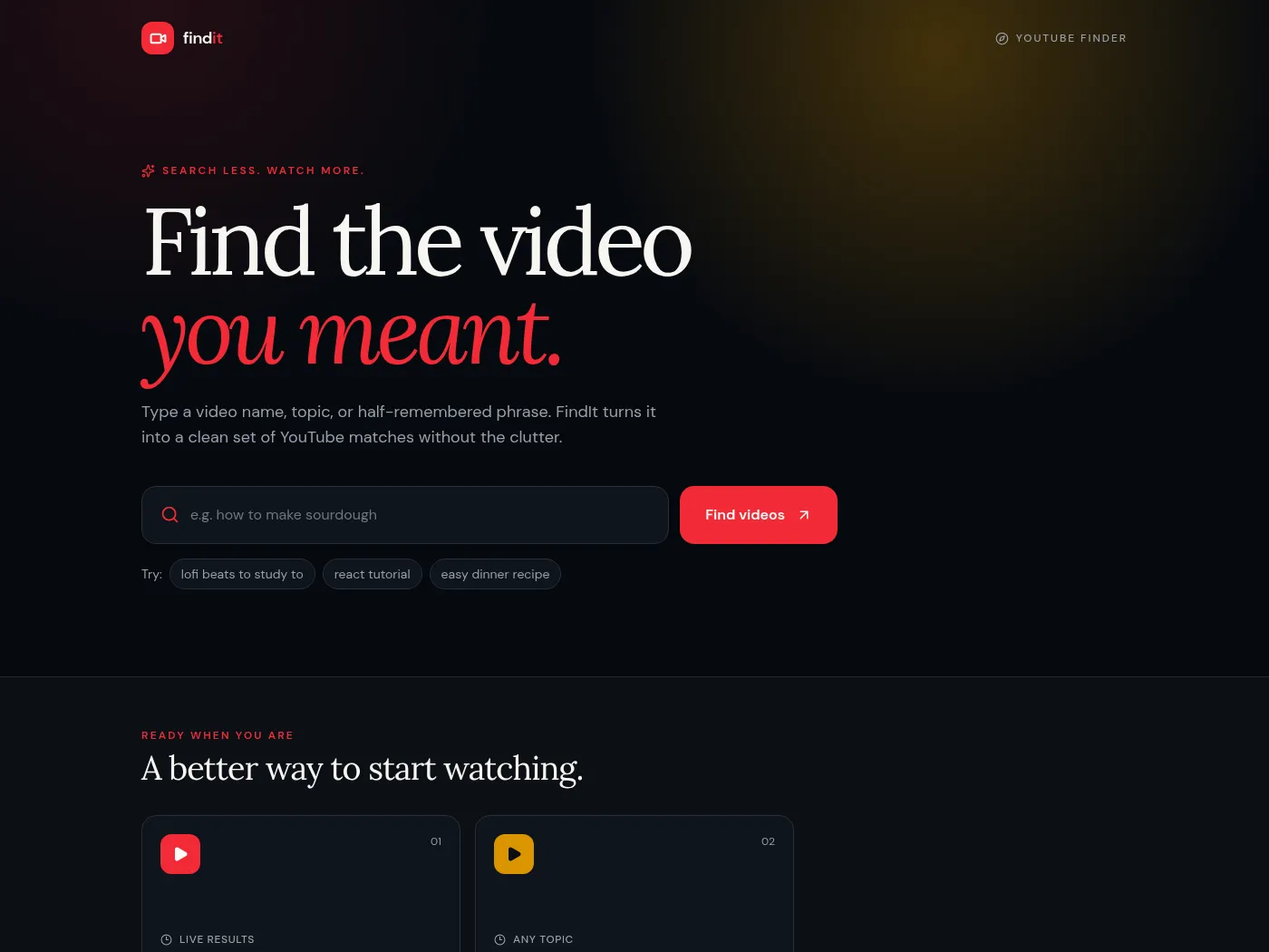 YouTube Finder Web