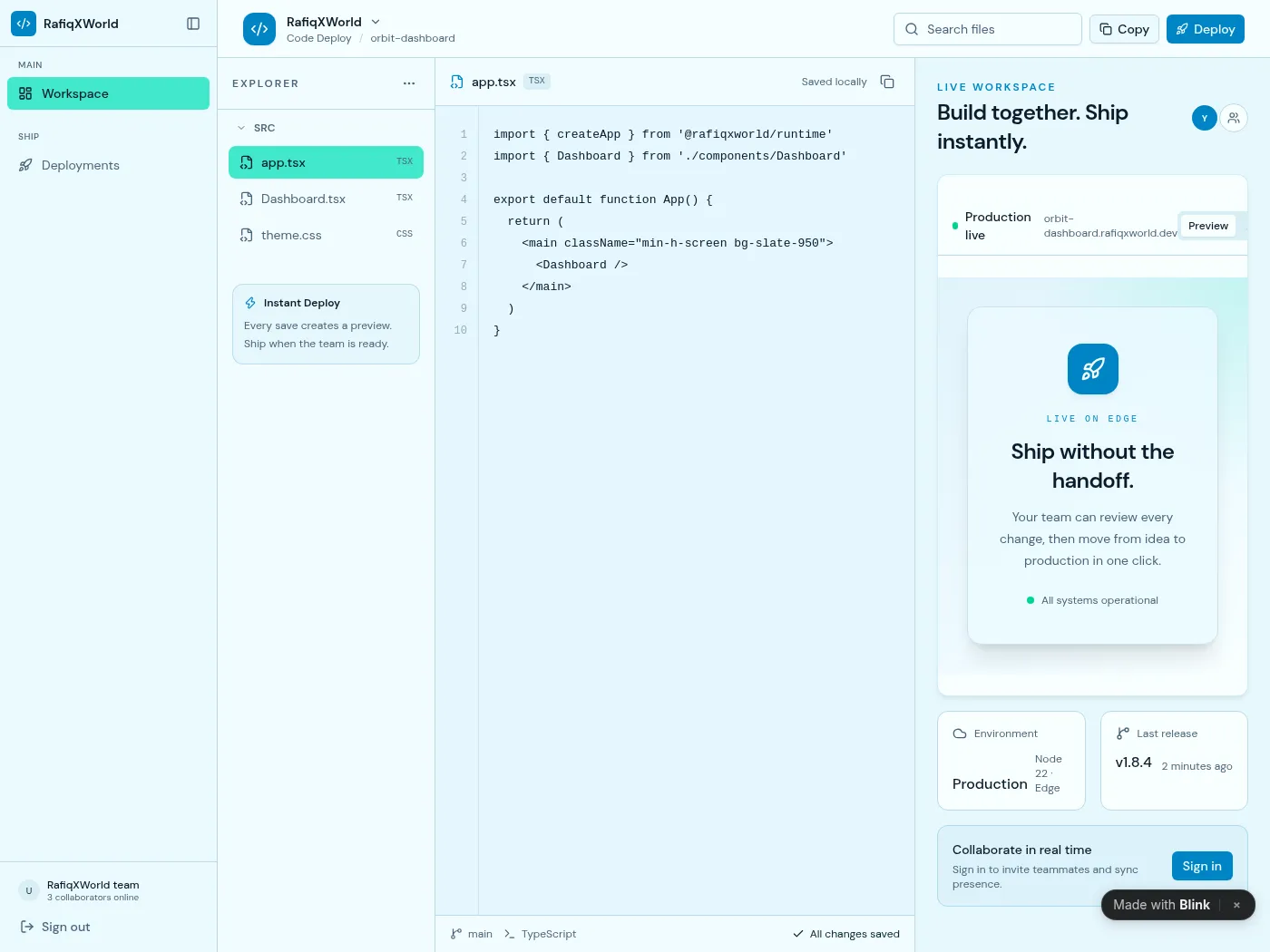 RafiqXWorld Code Deploy