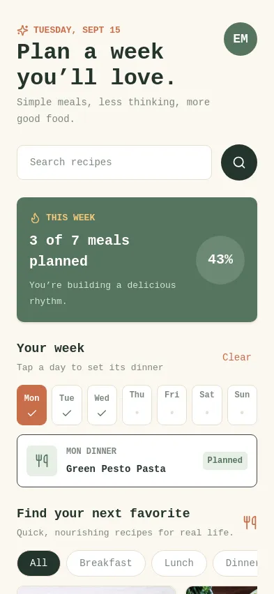 Easy Meal Planner