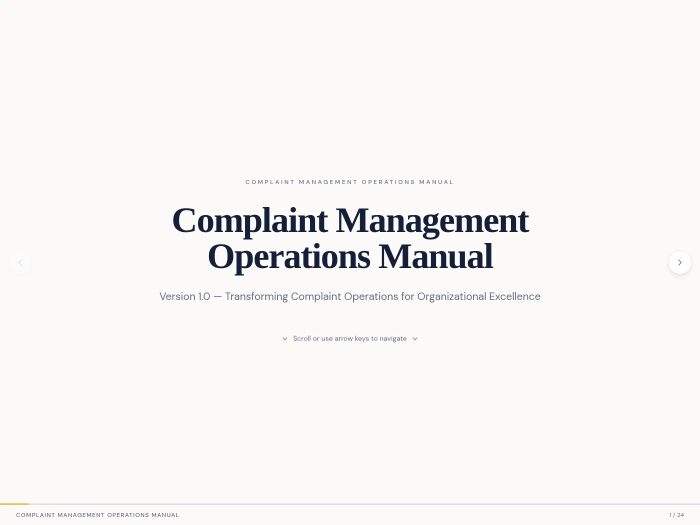 ComplaintOps Manual Deck