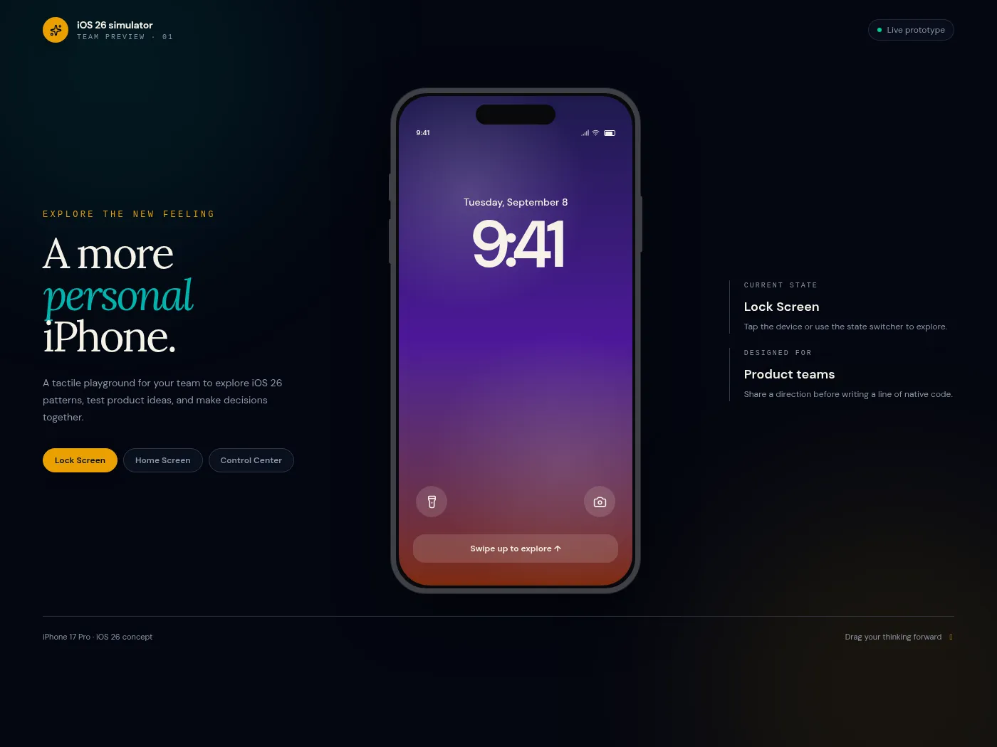 iOS 26 Web Simulator
