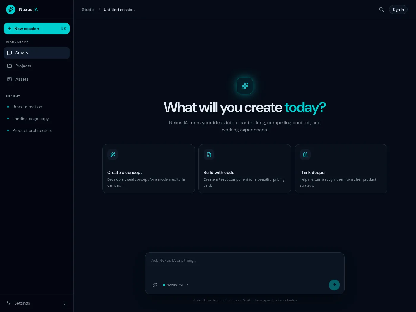 Nexus AI Studio