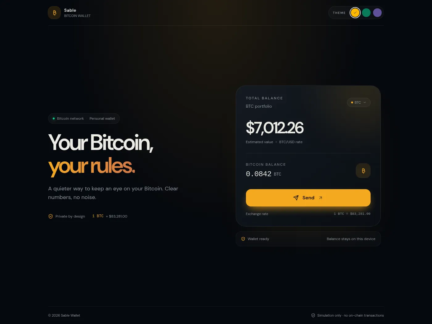 BTC Wallet UI