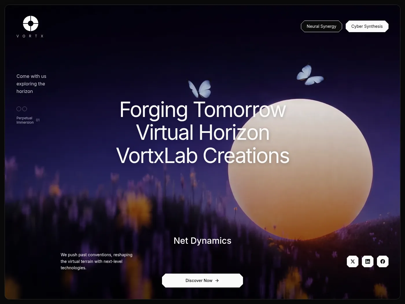 VortxLab Immersive Landing