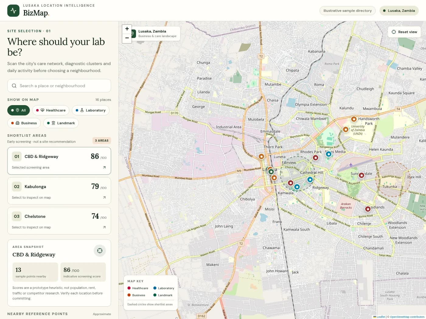 Lusaka BizMap