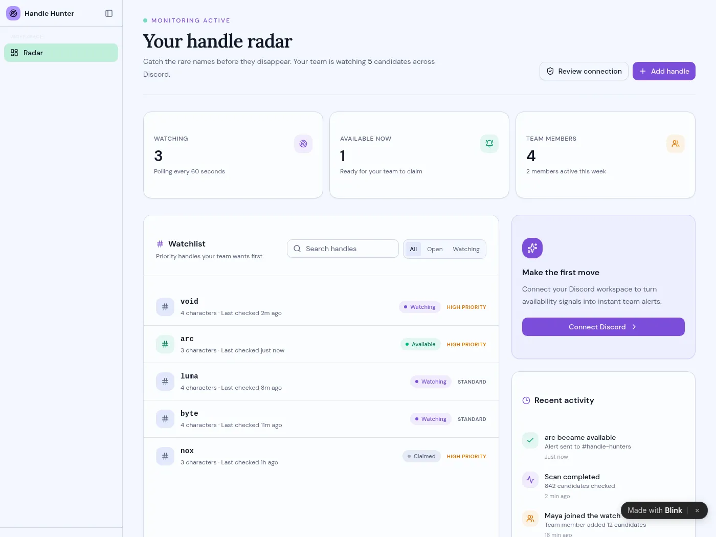 Discord Handle Hunter