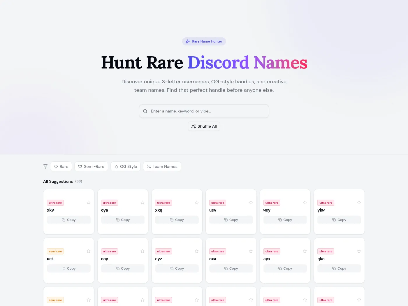 Discord Name Hunter