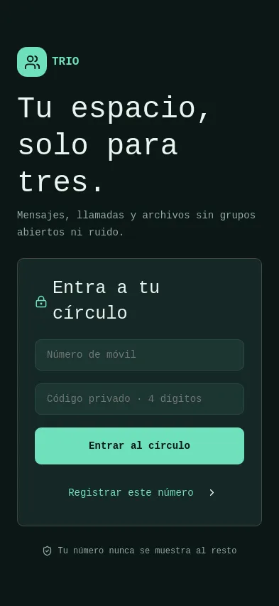 Private Trio Messenger