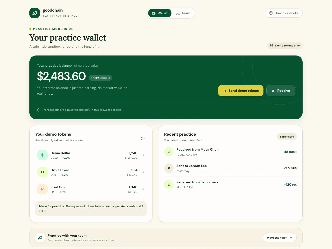 CryptoPlay Wallet Simulator