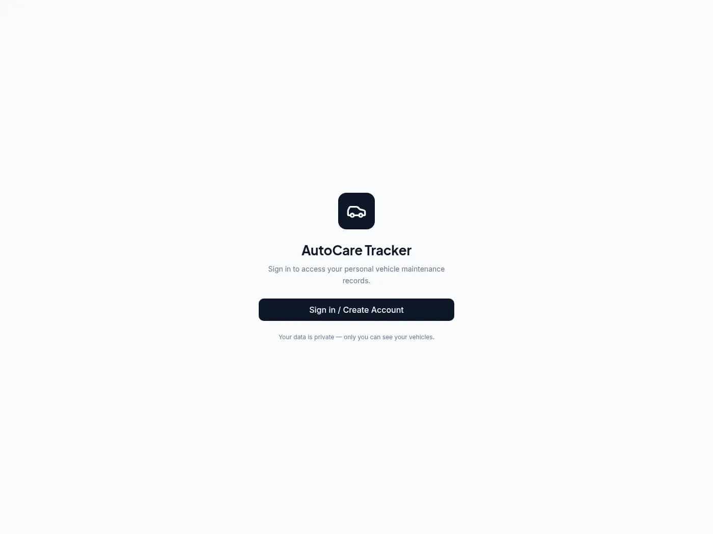 AutoCare Tracker