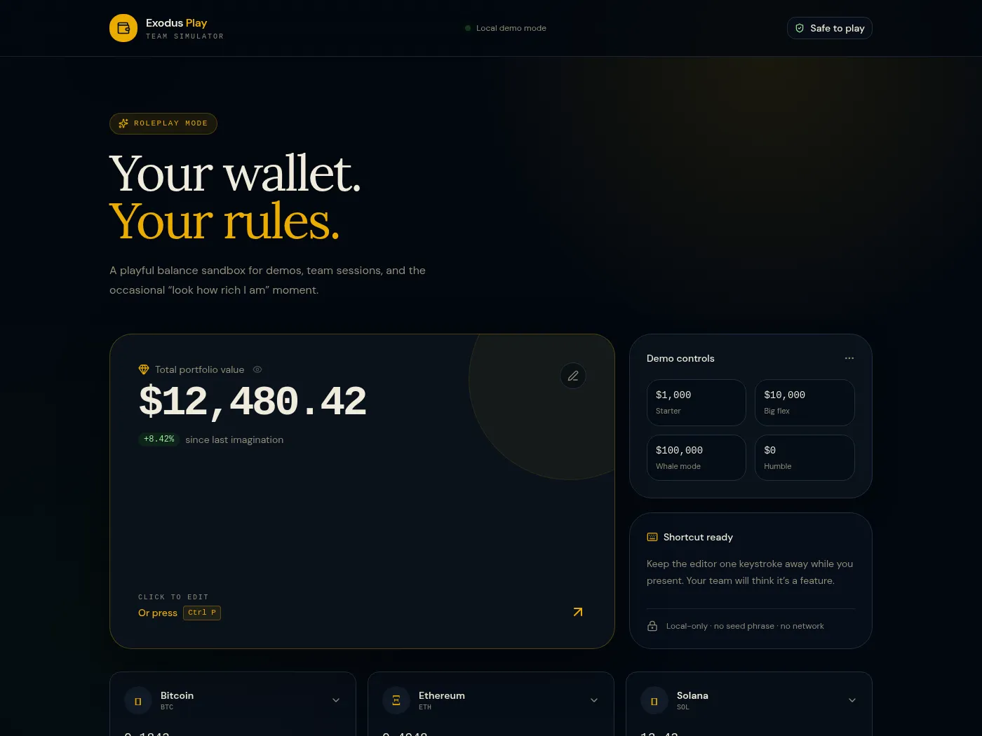 Exodus Play Wallet