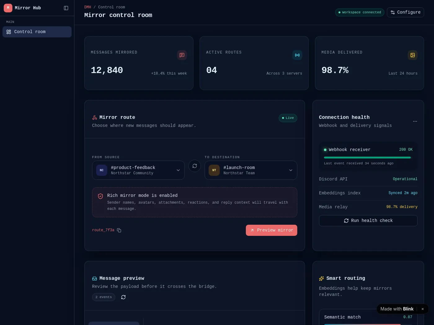 Discord Mirror Hub