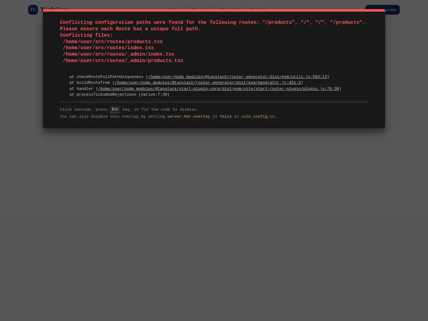 TechCare Kundenservice Site