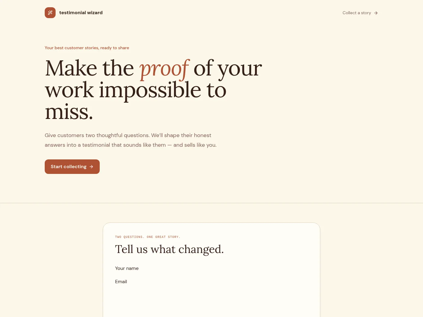 AI Testimonial Wizard