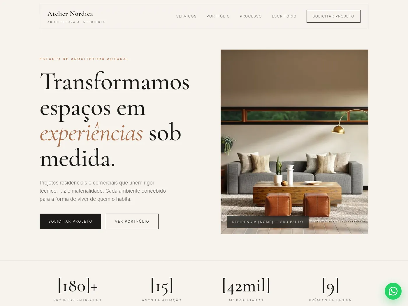 LP Arquitetura & Interiores — TurboSaaS