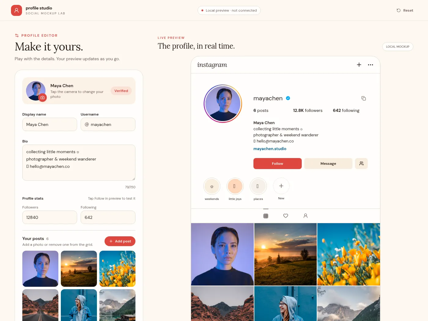 Custom Insta Playground