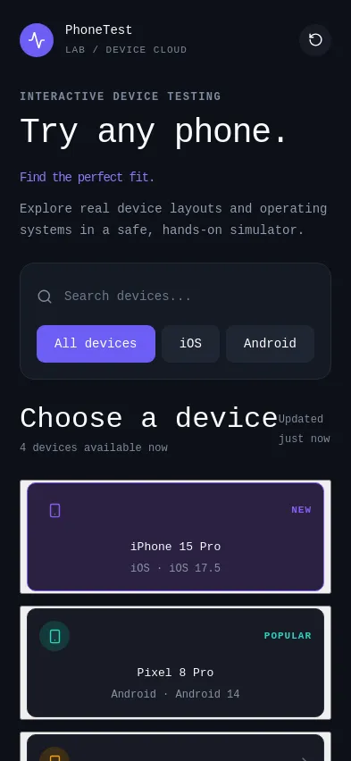 PhoneTest Lab