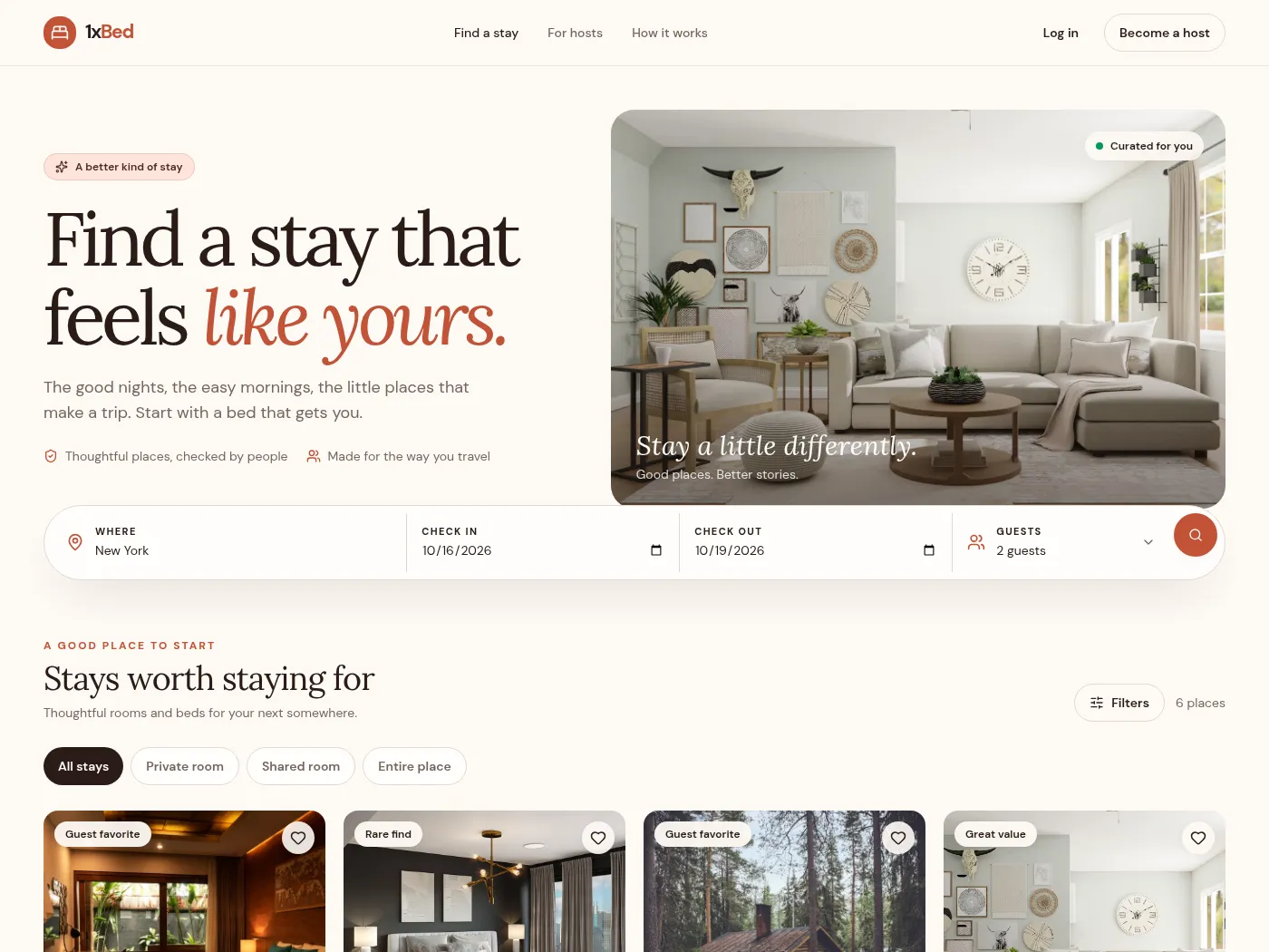 1xBed Booking Platform