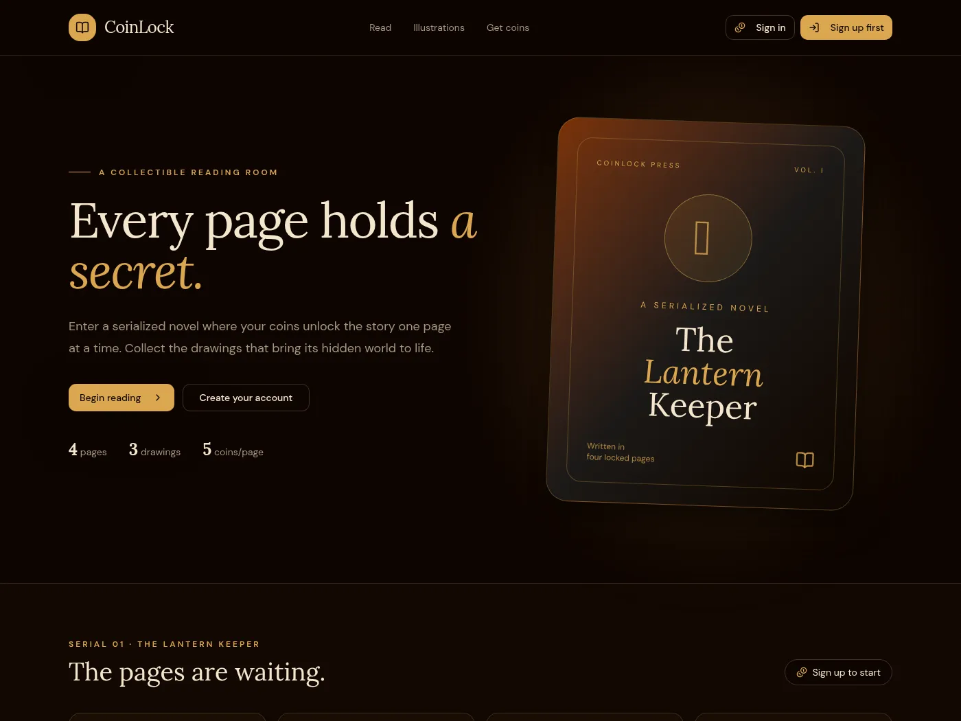CoinLock Novel Reader