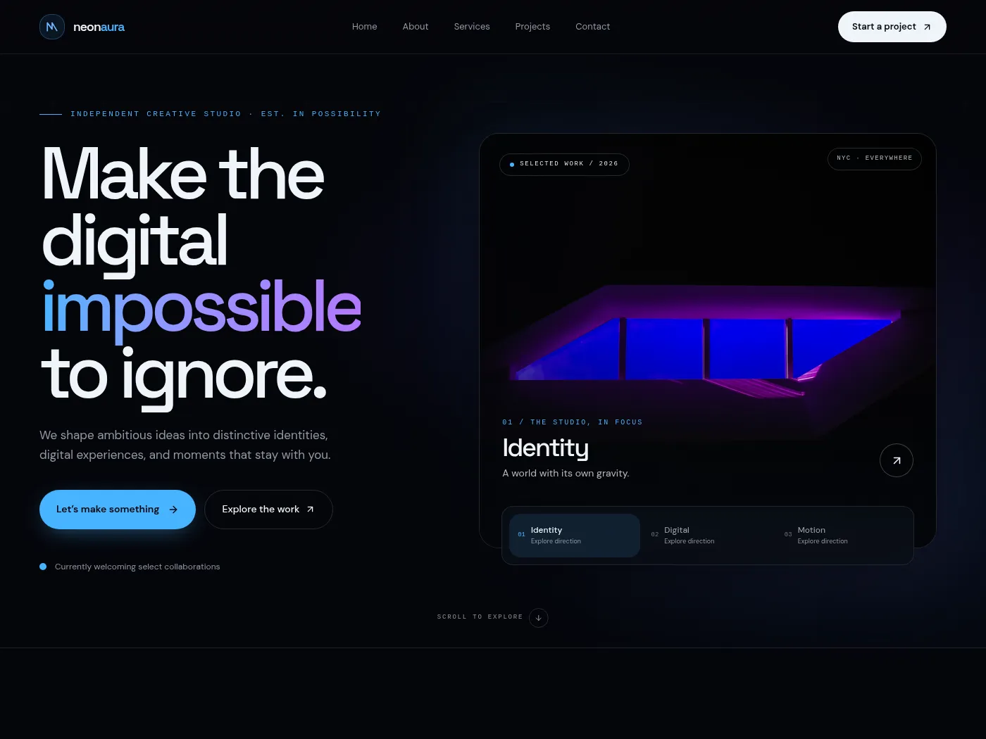 NeonAura Web Presence