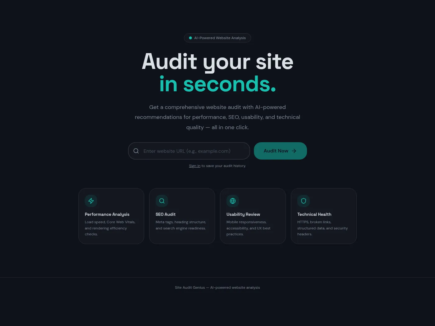 Site Audit Genius