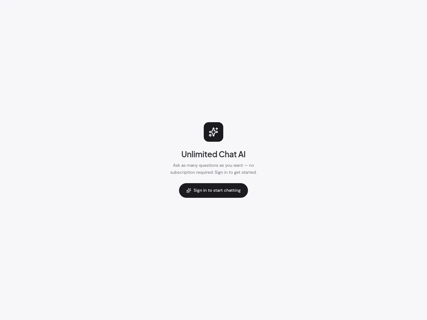 Unlimited Chat AI Website