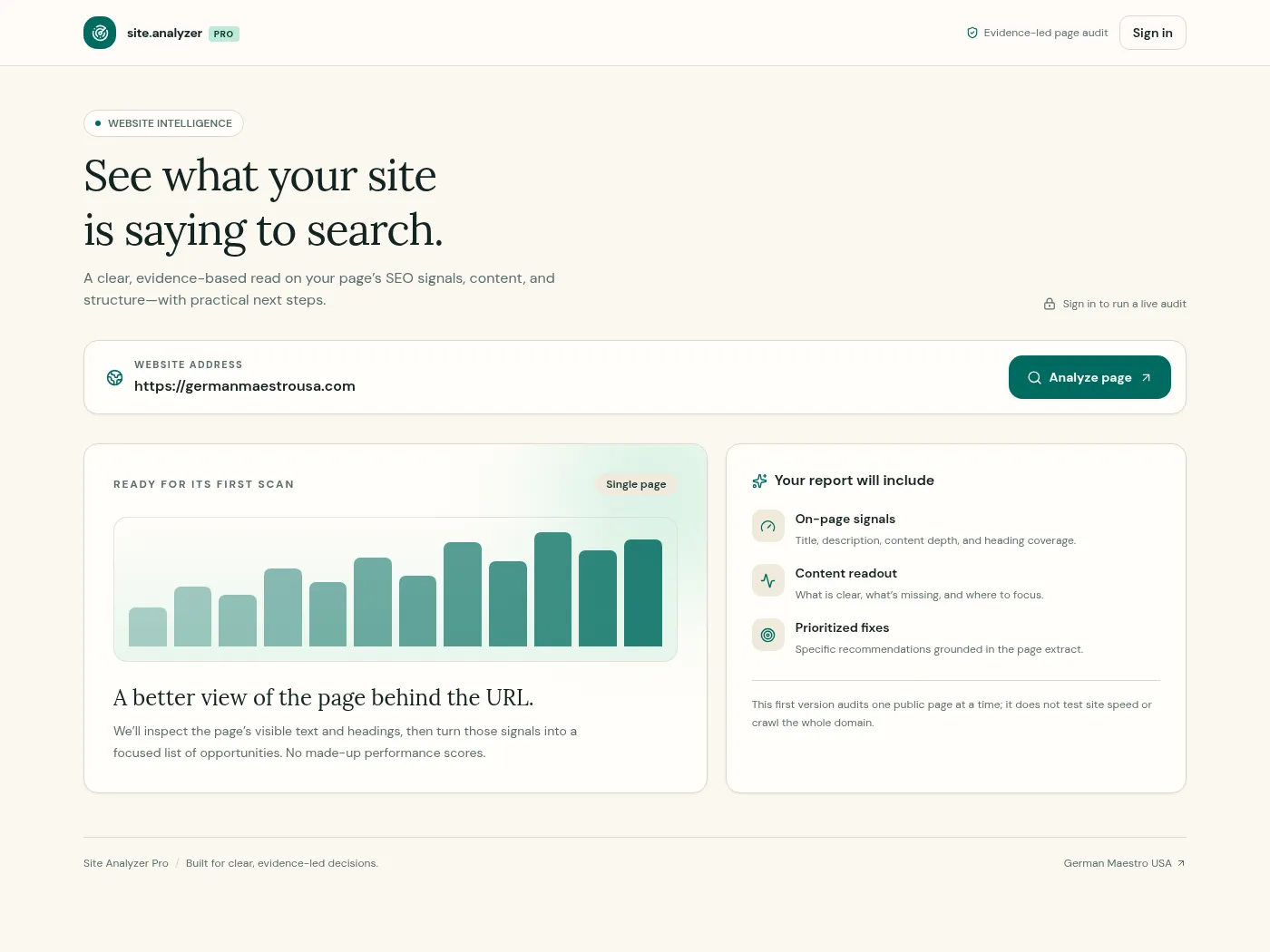 Site Analyzer Pro