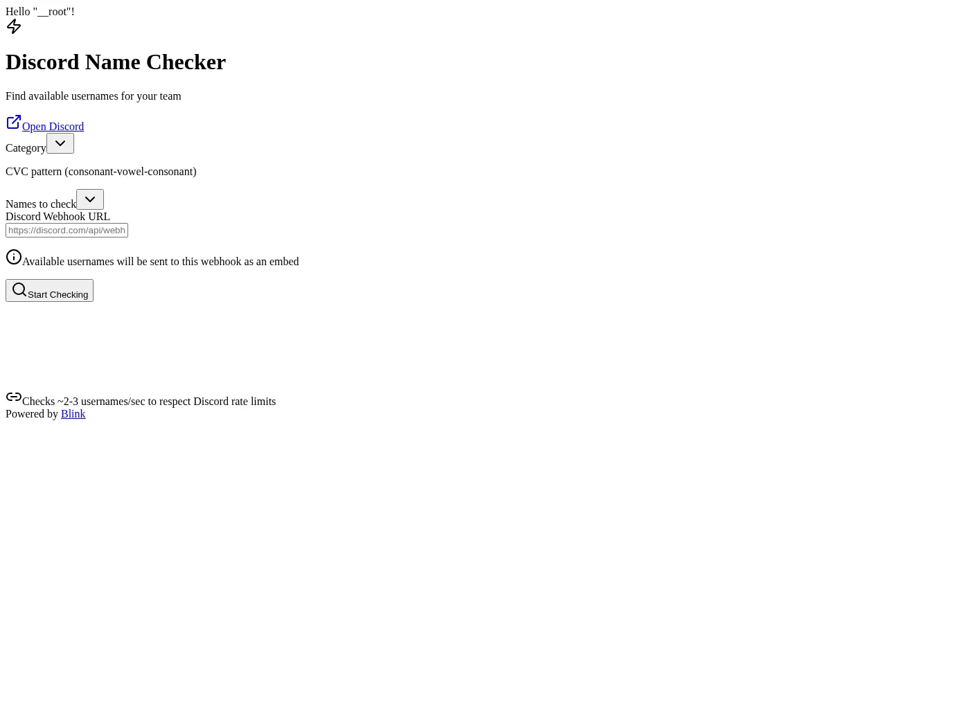Discord Name Checker