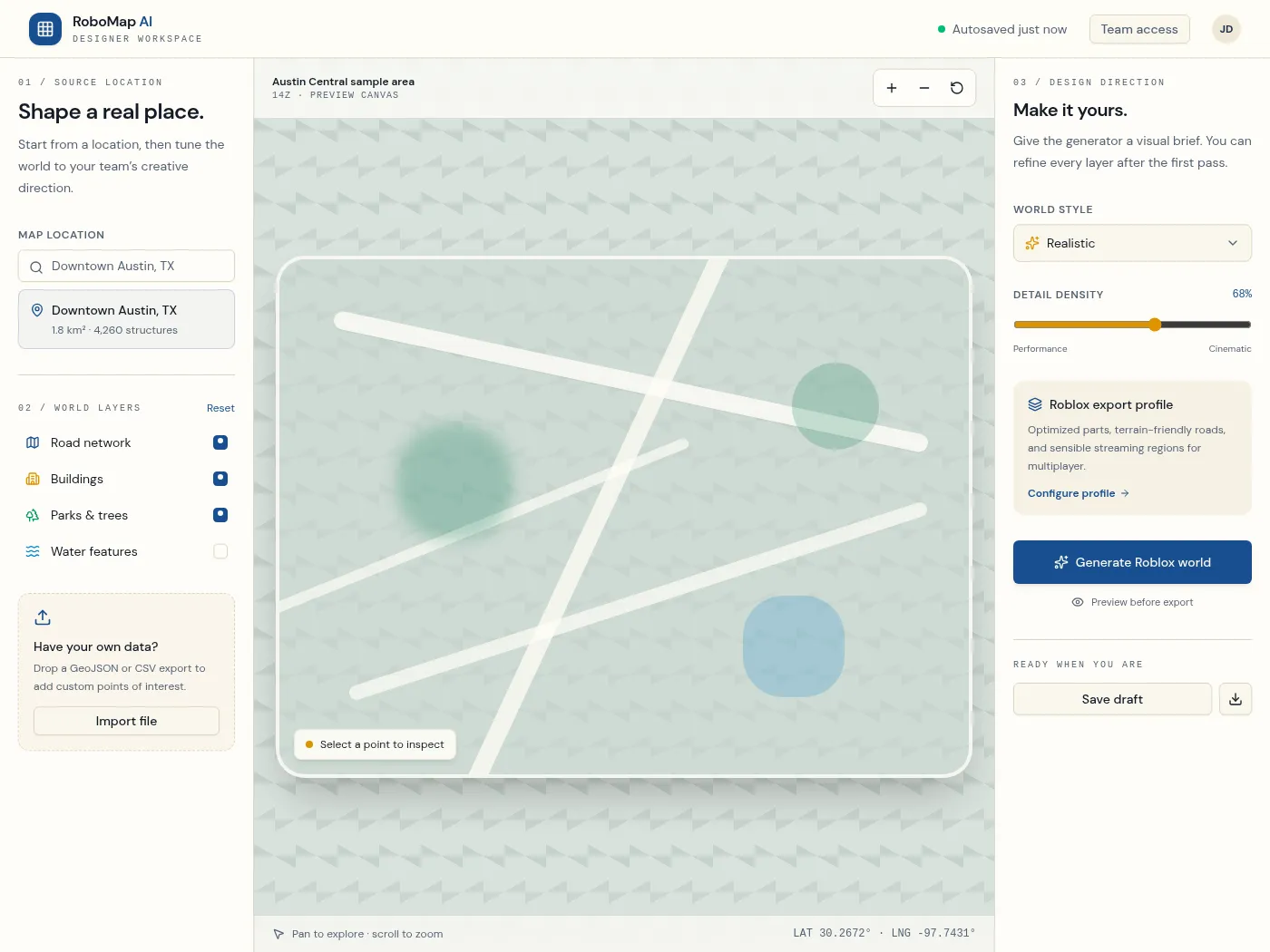 RoboMap AI Designer