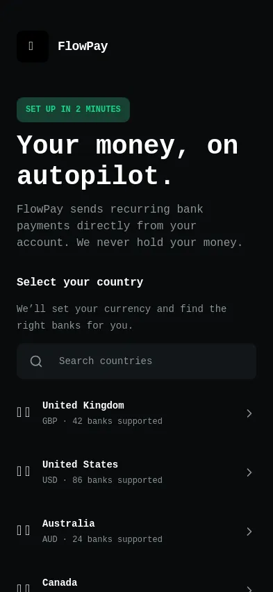 FlowPay Fintech App
