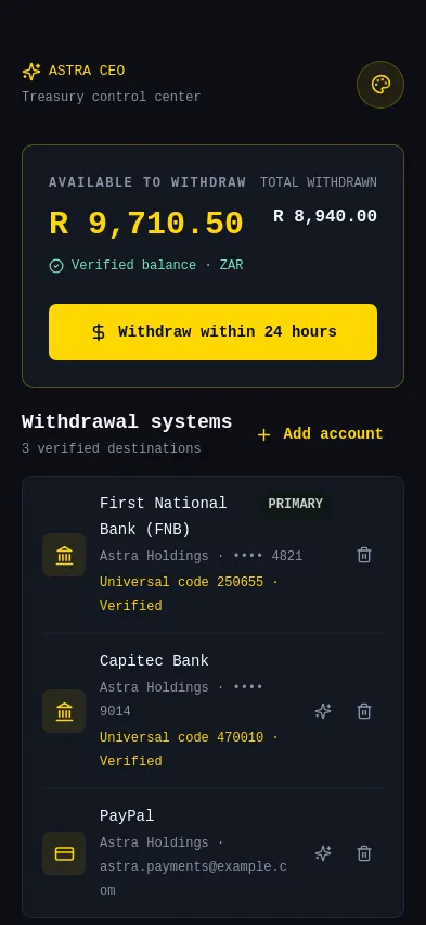 Astra 24H Payouts