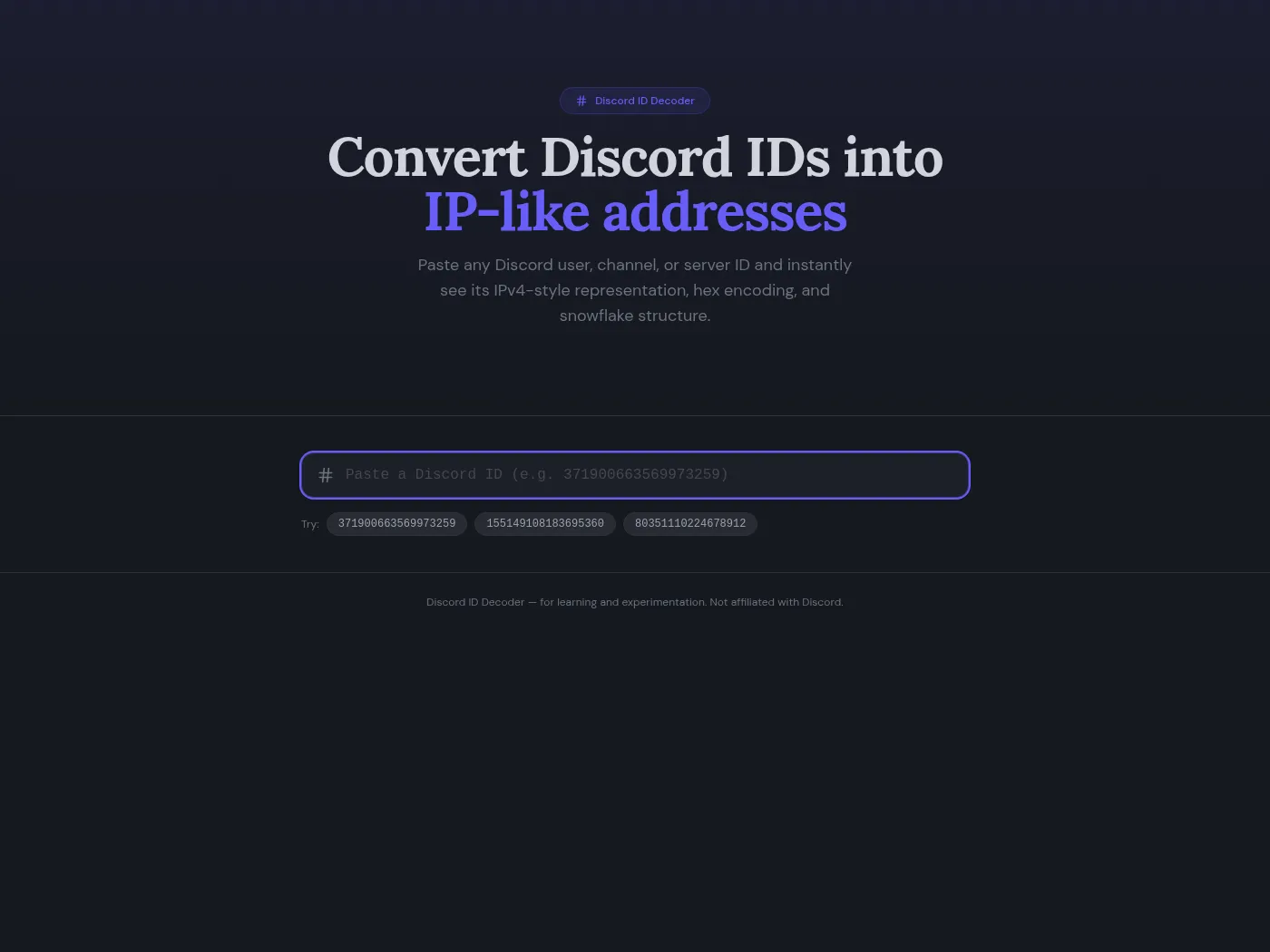 Discord ID Decoder