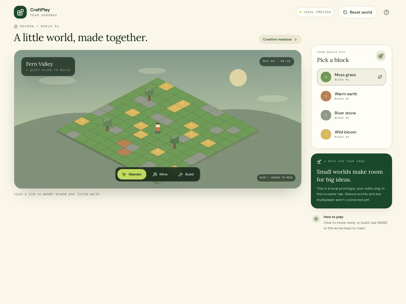 CraftPlay Web Client