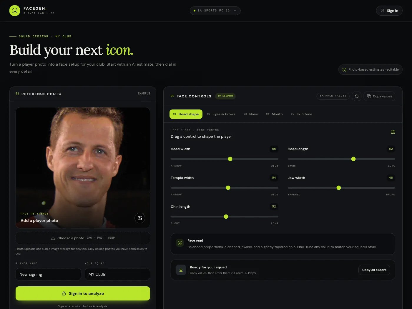 EA FC FaceGen Pro