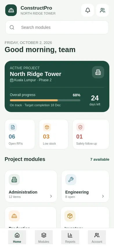 ConstructPro Mobile