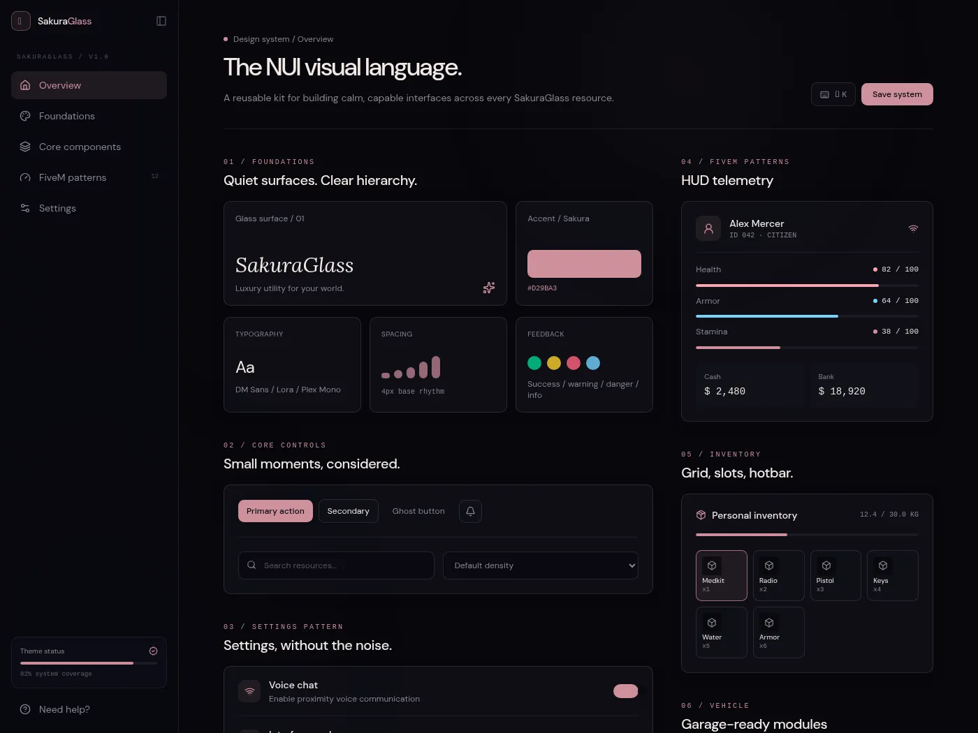 SakuraGlass UI Kit