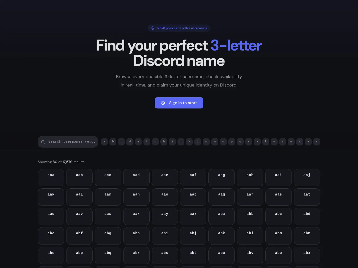 Discord Name Finder