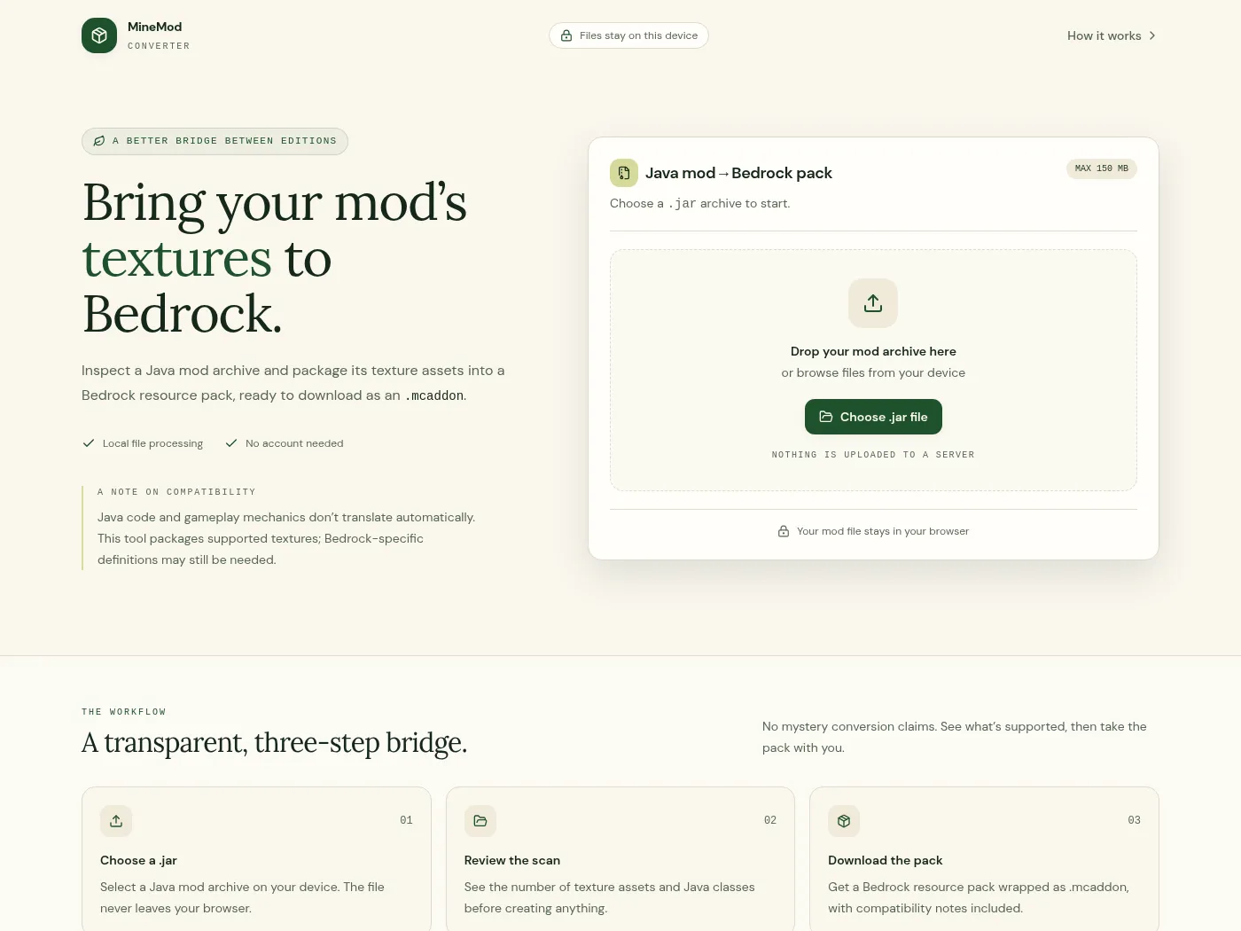 MineMod Converter
