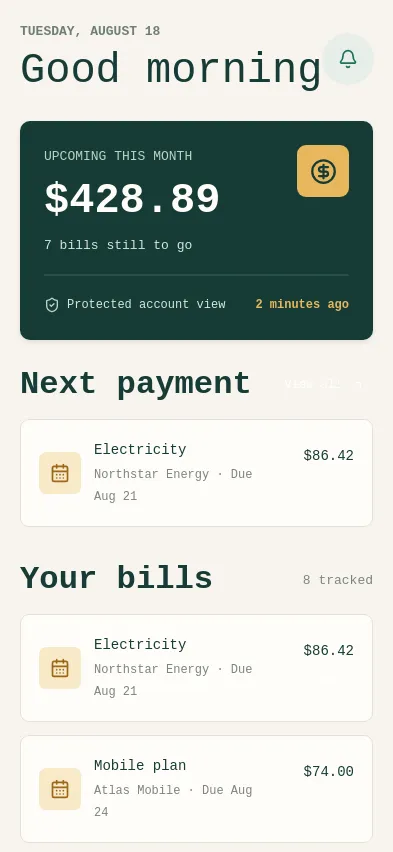 BillSync Mobile