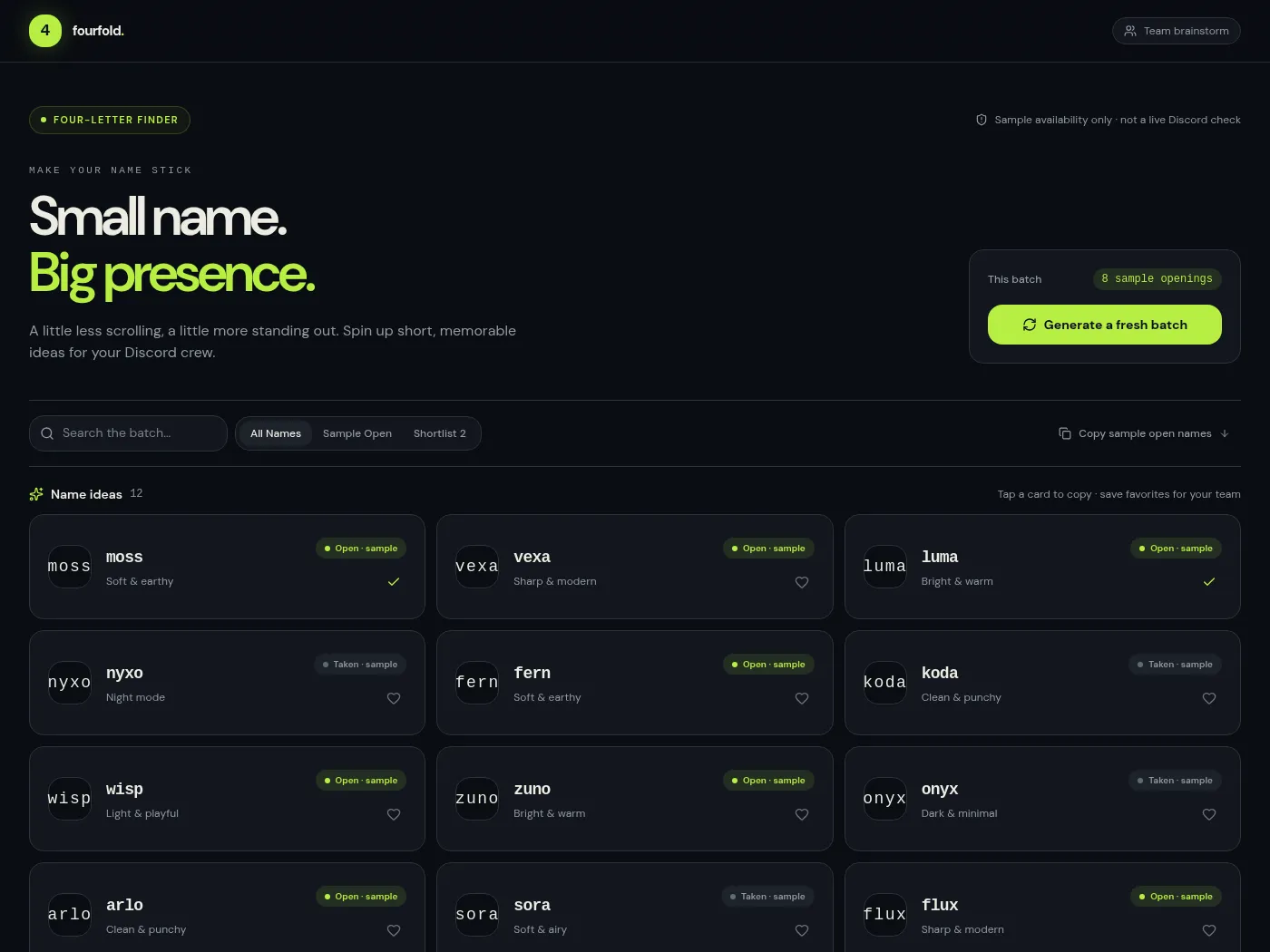 Discord Name Finder