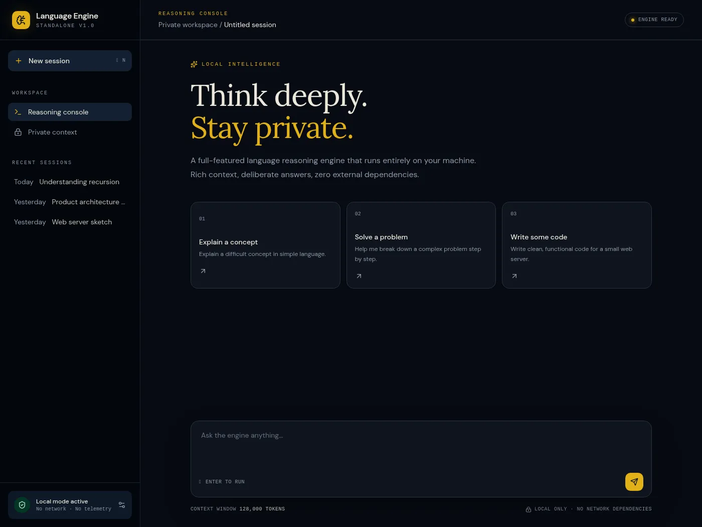 Standalone Language Engine