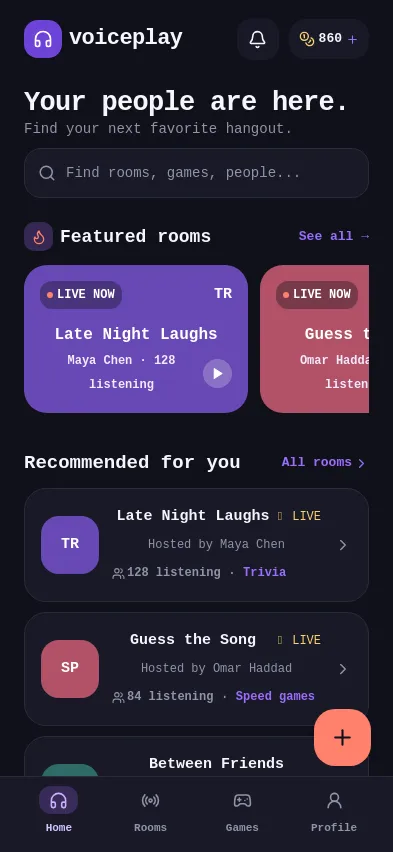 VoicePlay Social Audio App