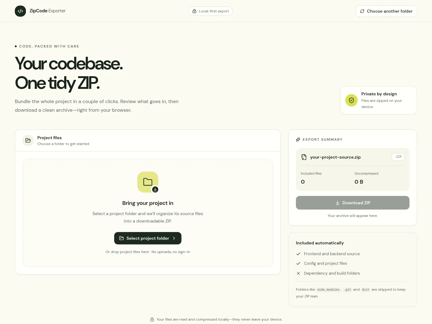 ZipCode Exporter
