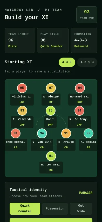 eFootball Squad Builder