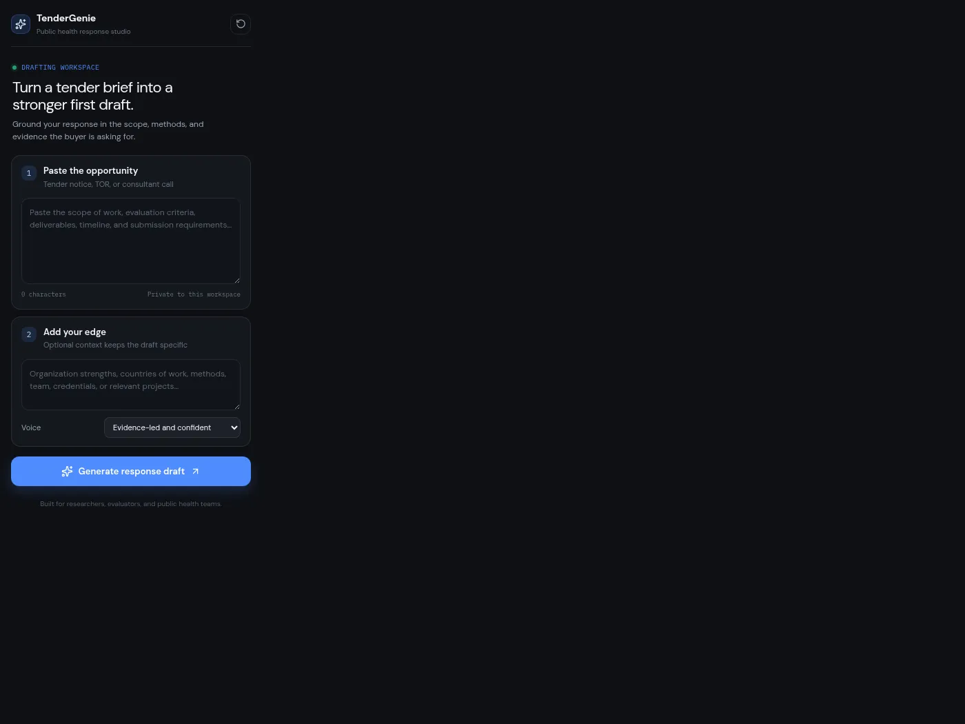 TenderGenie Extension