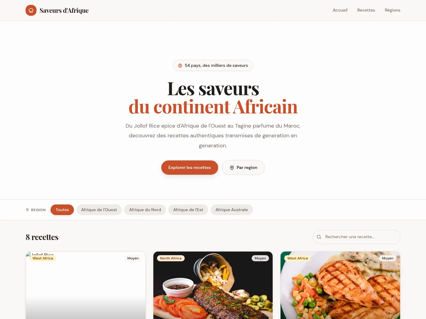 African Recipe Finder