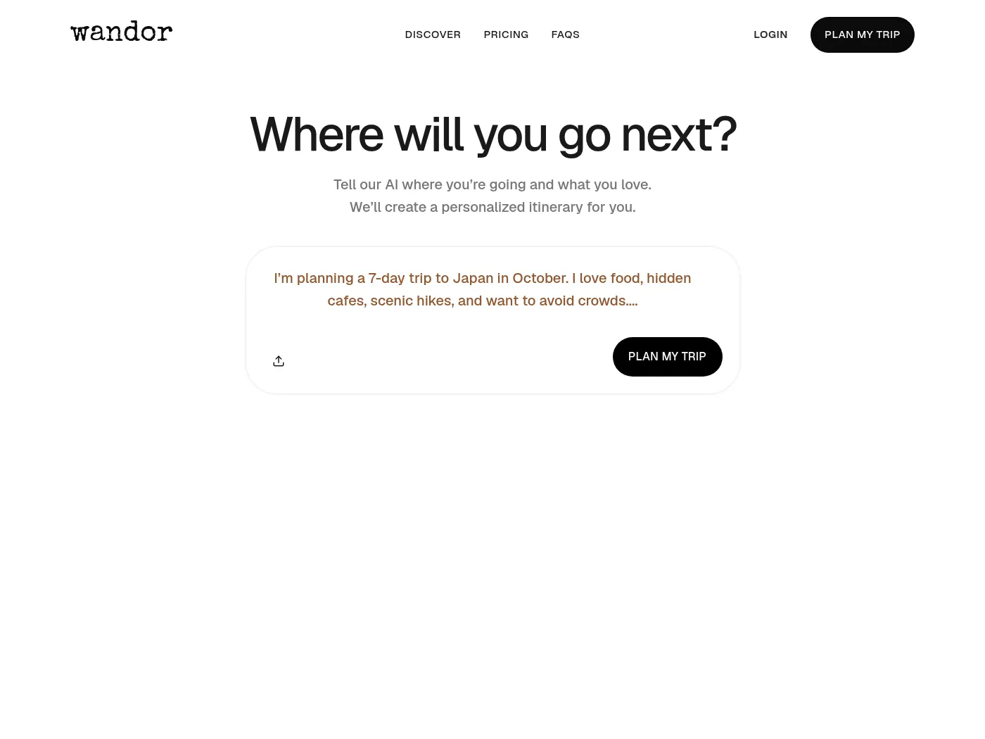 Wandor Landing Page