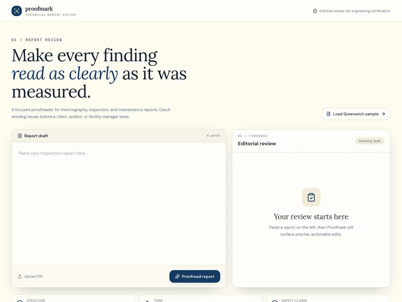 Report Proofreader Tool