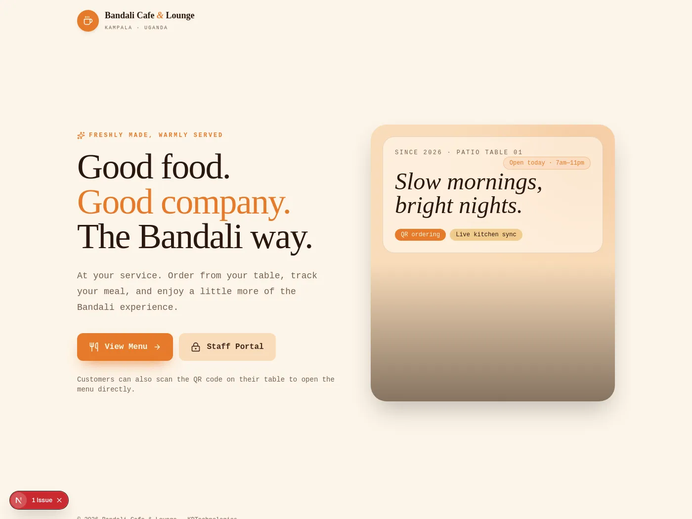 Bandali Cafe PWA